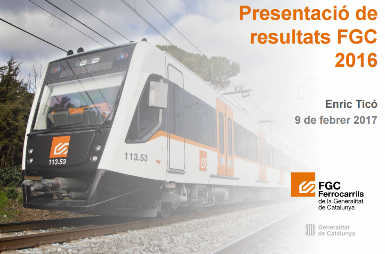 FGC – Presentació de resultats 2016 – Agrupament Ferroviari de Barcelona